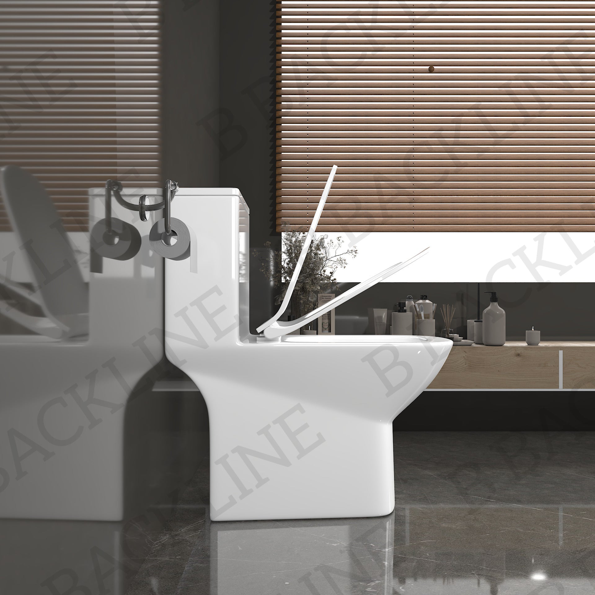 B Backline Rimless 5D Flushing Syphonic One Piece Western Toilet Commo