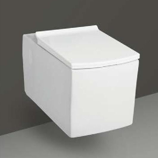 B Backline Ceramic Wall Mount , Wall Hung Western Toilet Commode White