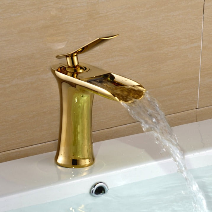 B Backline Brass Wash Basin Hot & Cold Basin Mixer Basin Tap Gold Colo