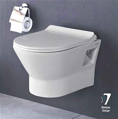 Combo Ceramic Wall Mount , Wall Hung Western Toilet Commode With Conce